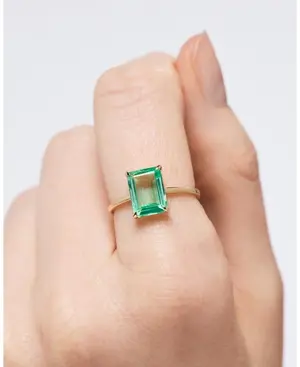 ANA LUISA Solid Yellow Gold Sapphire Spritz Ring