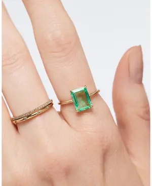 ANA LUISA Solid Yellow Gold Sapphire Spritz Ring