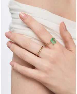 ANA LUISA Solid Yellow Gold Sapphire Spritz Ring