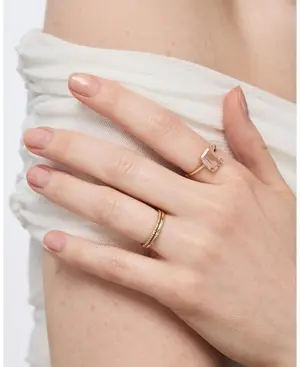 ANA LUISA Solid Yellow Gold Sapphire Spritz Ring