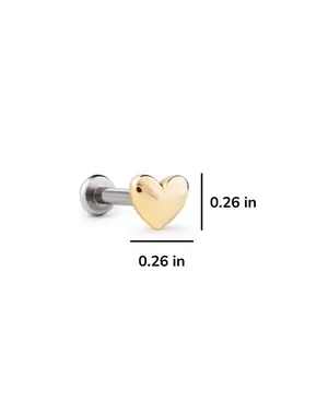 ANA LUISA Solid Yellow Heart Flatback Studs