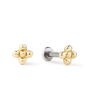 ANA LUISA Solid Yellow Liora Flatback Studs - Gold