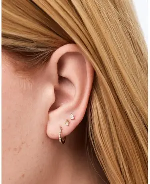 ANA LUISA Solid Yellow Lab-grown Diamond Pyramid Flatback Studs