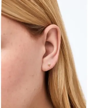 ANA LUISA Solid Yellow Lab-grown Diamond Pyramid Flatback Studs