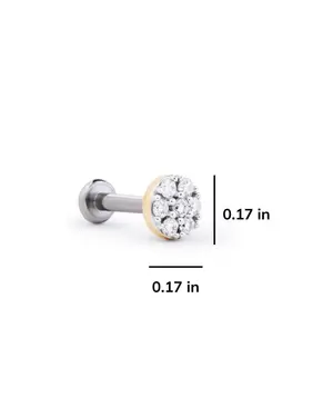 ANA LUISA Solid Yellow Lab-grown Diamond Circle Flatback Studs