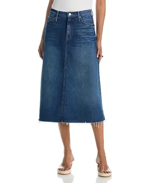 MOTHER The Circle Denim Midi Skirt - Buckaroo