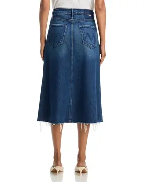 MOTHER The Circle Denim Midi Skirt