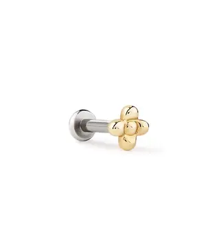 ANA LUISA Solid Yellow Liora Flatback Single Stud - Gold