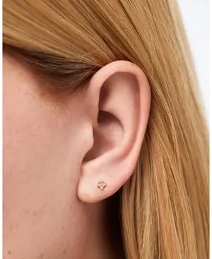 ANA LUISA Solid Yellow Liora Flatback Single Stud