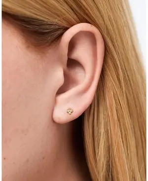 ANA LUISA Solid Yellow Liora Flatback Single Stud