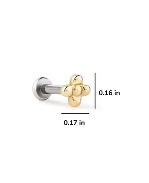 ANA LUISA Solid Yellow Liora Flatback Single Stud
