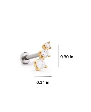 ANA LUISA Solid Yellow Lab-grown Diamond Crawler Flatback Single Stud