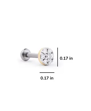 ANA LUISA Solid Yellow Lab-grown Diamond Circle Flatback Single Stud