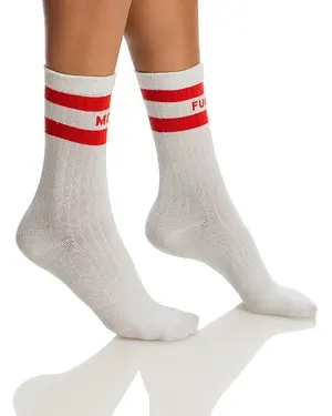 MOTHER The Halfstep Striped Cuff Socks - Star Dust