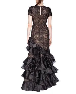 Shani Dramatic Ruffle Gown