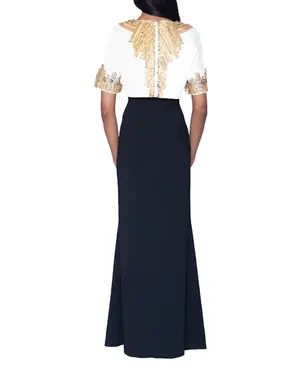 Shani Beaded Popover Gown