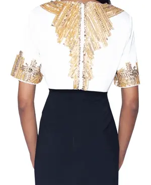 Shani Beaded Popover Gown
