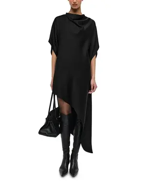 Simkhai Sadia Satin Mini Cape Dress