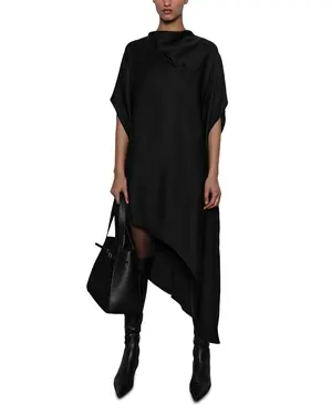 Simkhai Sadia Satin Mini Cape Dress
