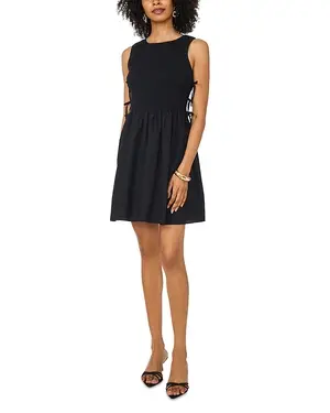 1.State Smocked Side Tie Mini Dress - Rich Black