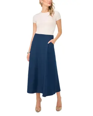 Vince Camuto Seamed Denim Skirt