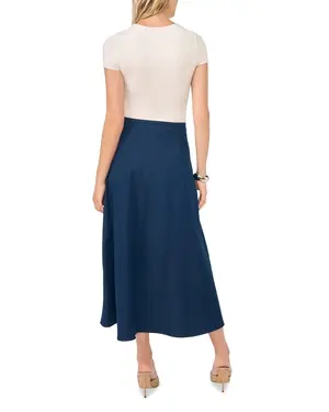 Vince Camuto Seamed Denim Skirt