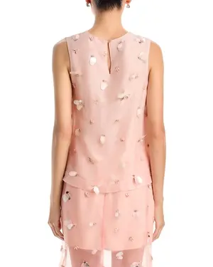 Simkhai Celia Embellished Silk Top