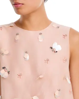 Simkhai Celia Embellished Silk Top