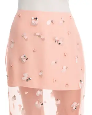 Simkhai Delilah Silk Embellished Midi Skirt