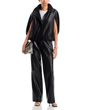 Simkhai Jada Leather Cape Jacket