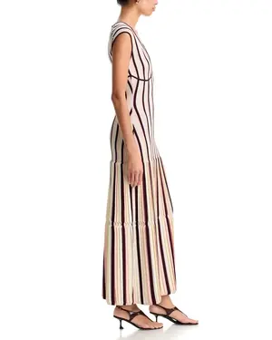 Simkhai Lianne V Neck Knit Midi Dress