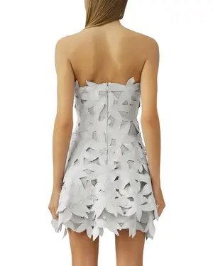 Simkhai Strapless Mini Dress With Floral Applique
