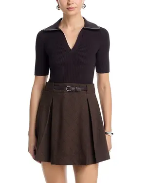 Simkhai Solvane Mini Dress - Dark Chocolate