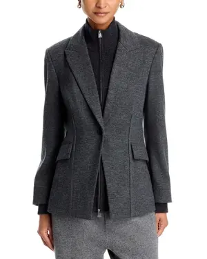 Simkhai Auden Knit Combo Layered Blazer