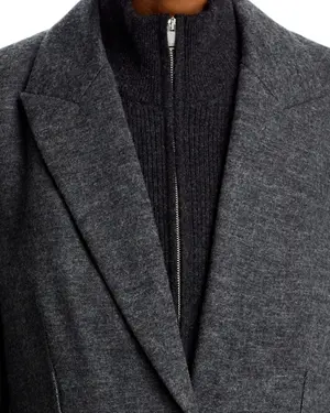 Simkhai Auden Knit Combo Layered Blazer