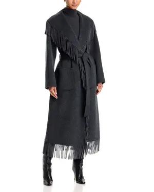 Simkhai Carrie Fringe Robe Coat