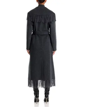 Simkhai Carrie Fringe Robe Coat