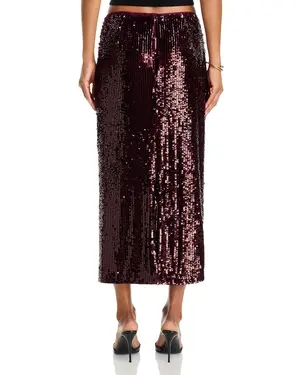 Simkhai Nikki Sequin Midi Skirt