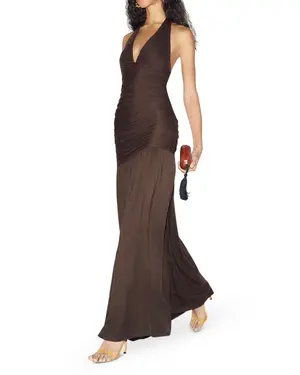 REFORMATION Hugo Ruched Knit Dress