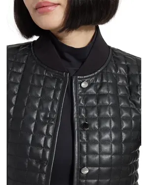 Lyssé Agnes Quilted Faux Leather Jacket