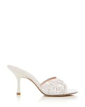 STUART WEITZMAN Embellished Slide Sandals