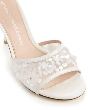 STUART WEITZMAN Embellished Slide Sandals