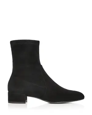 STUART WEITZMAN Bacari Suede Ankle Boots - Black