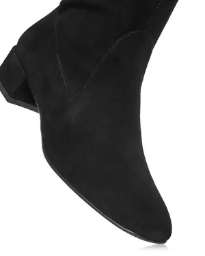 STUART WEITZMAN Bacari Suede Ankle Boots - Black
