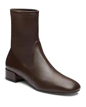 STUART WEITZMAN Bacari Suede Ankle Boots - Walnut Leather
