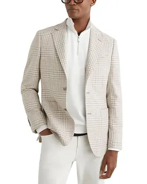 REISS Bardo Cotton Wool Check Blazer