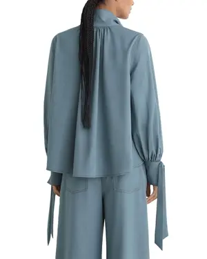 REISS Charlotte Tie Neck Blouse