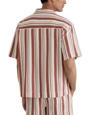 REISS Celeste Relaxed Short Sleeve Shirt - Redstone