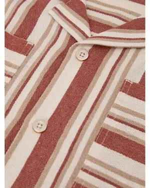 REISS Celeste Relaxed Short Sleeve Shirt - Redstone
