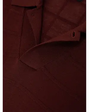 REISS Serval Open Collar Sweater Polo